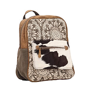 Myra Bag Clique Upcycled Canvas & Cowhide Backpack S-1446