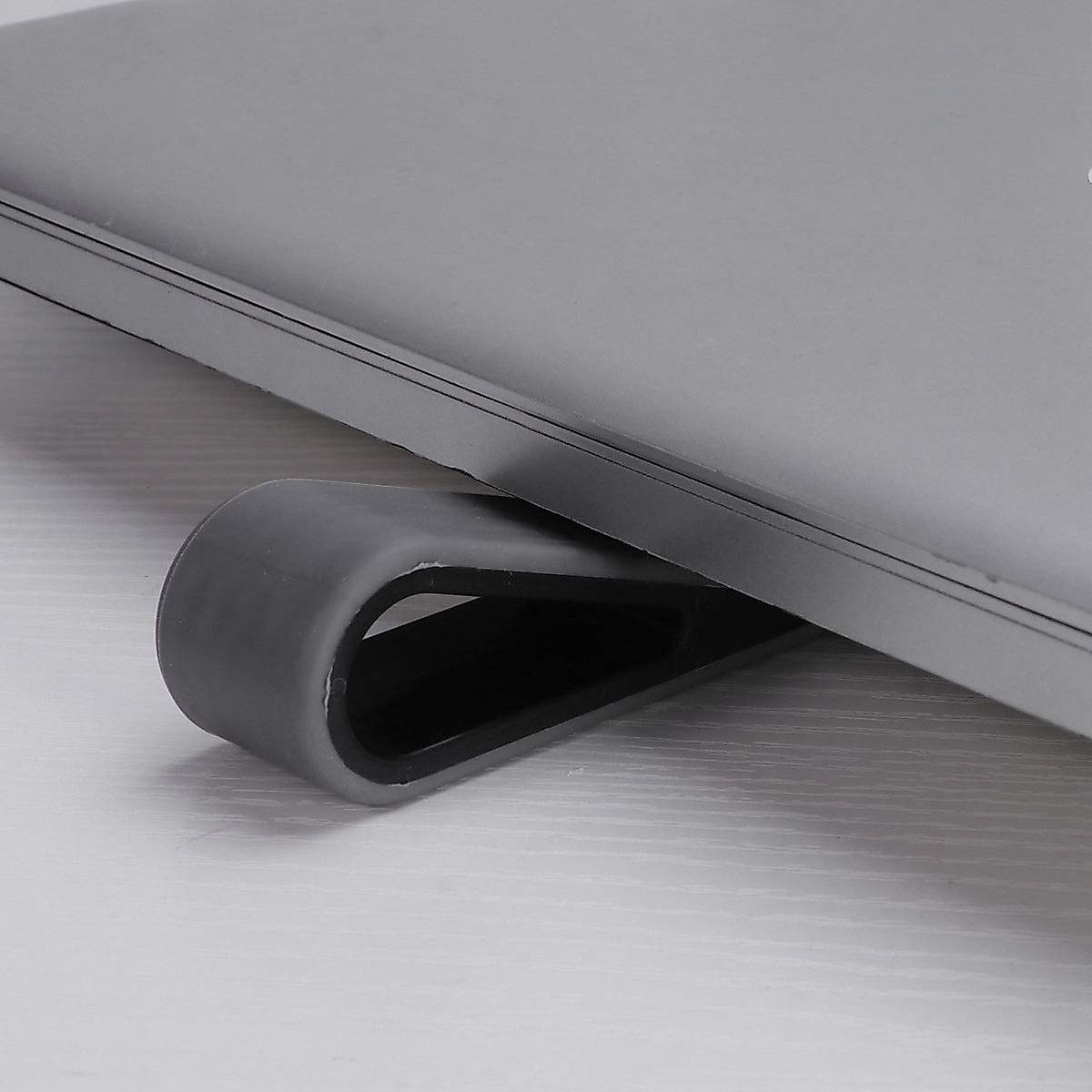 jojofuny 2Pcs Universal Laptop Computer Keyboard Stands Anti-Slip Silicone Tilting Wedge Riser Holder Portable Ventilated Stand for Notebook