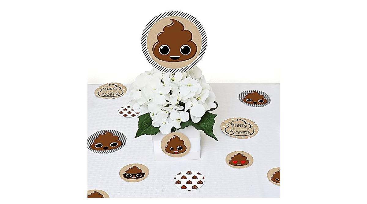Giant Poop Emoji Party Confetti - Fun Decorations