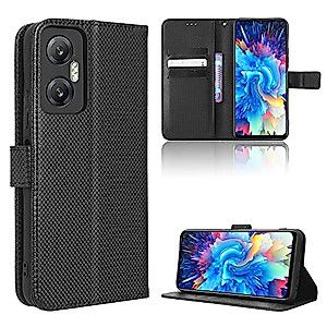 Elubugod Case for Infinix Hot 20 5G Leather Case Cover,PU Leather flip Cover Case for Infinix Hot 20 5G X666B Case Cover Black