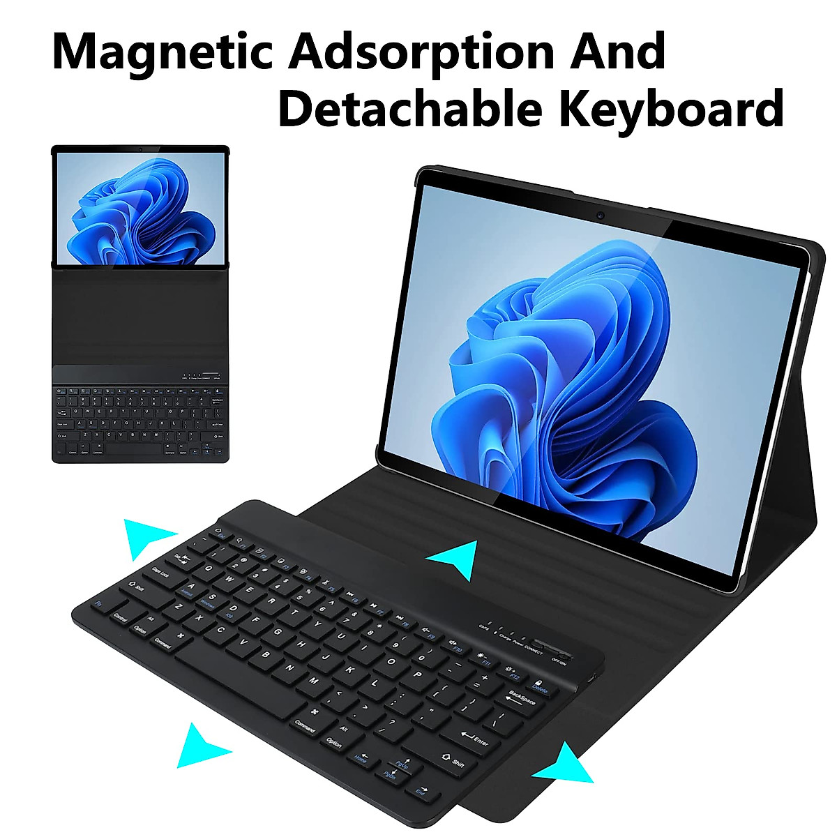 COO Keyboard Case for Microsoft Surface Pro 9 (2022)/Pro 8 13 Inch, Wireless Detachable Keyboard, Multi-Angle Slim Lightweight Protective Cover