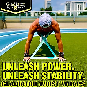 Gladiator | Wrist Wraps for Weightlifting | 18 Inch Weight Lifting Wrist Straps for Men & Women