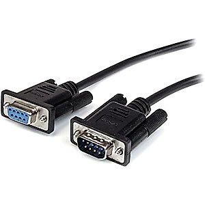 StarTech.com 2m Black Straight Through DB9 RS232 Serial Cable - DB9 RS232 Serial Extension Cable - Male to Female Cable (MXT1002MBK), 6.6 ft / 2m