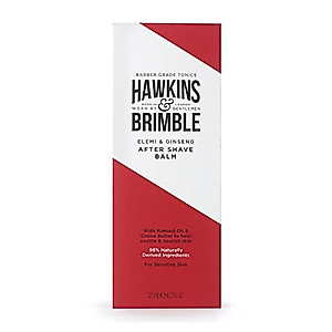 Hawkins & Brimble After Shave Balm for Men, 125 ml / 4.2 fl oz. - Post Shaving Cocoa, Almond & Olive Oil Moisturising Skin Protection | Premium British Grooming & Skincare