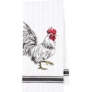 KAF Home Pantry Rooster Kitchen Dish Towel 18 x 28-inch Set of 4