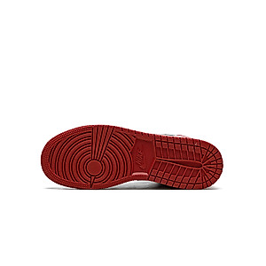 Nike Men's Air Jordan 1 Mid Sneaker, Black/Gym Red-white, 10