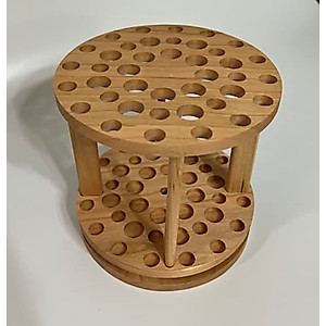 BlackLabMill Rotating Paint Brush Holder - Handmade Paint Brush Holder Rotating Art Supply Organizer – Large Capacity Cherry Hardwood Brush Organizer for Desk, Arts and Crafts