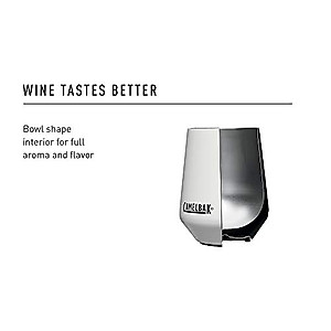 CamelBak Horizon 12 oz Wine Tumbler - Insulated Stainless Steel - Tri-Mode Lid - Black