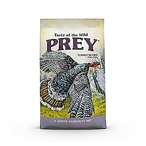 Taste of the Wild Prey Real Meat High Protein Turkey Limited Ingredient Dry Cat Food Grain-Free Recipe Made with Real Cage-Free Turkey, and Includes Probiotics for All Life Stages 6lb