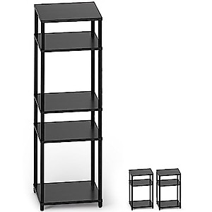 MINOSYS End Table Nightstand Bedside Table, Night Stand Accent Table for Couch, Living Room, Bedroom, Black, Easy Assembly.