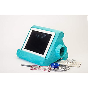 Flippy Tablet Stand with Cubby Storage and Multi-Angle Viewing for Home, Work & Travel. Our Tablet Holder Has Storage for Your All Your Personal Items. (Kiwi Kawaii)