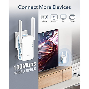 Cudy AC1200 WiFi Extender, 1.2Gbps Home Signal Booster, Dual Band 5GHz/2.4GHz, Covers up to 1500 Sq.ft and 30 Devices, AP Mode, Mesh Supported, RE1200