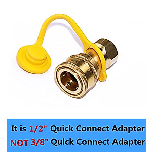 DOZYANT 1/2" QDD LP Gas Quick Connect Disconnect Connector & Male Insert Plug Solid Brass 1/2 PSIG Pressure Input 1/2 Ins & 1/2" Male NPT x 1/2 inch Natural Gas Propane Fitting Connector