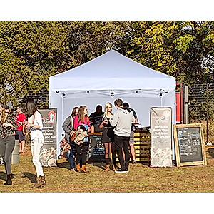 HLong 10x10 Pop Up Canopy Tent Outdoor Heavy Duty Commercial Instant Sun Shelter with 4 Removable Sidewalls, White