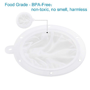 Toncoo 5.5-Inch Premium Food Filter Strainer, 200 Mesh Food Grade Filter Mesh, Tritan BPA Free Strainer Compatible with 5 Inch Kitchen Funnels, Ideal for Filtering Coffee, Juice, Oils, Wine, Soy Milk