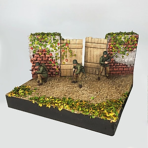 FOIMAS Realistic Miniature Leaves Simulation Leaves for DIY Model Railway Fairy Garden Diorama Scenery Landscape Layout,Pack of 4