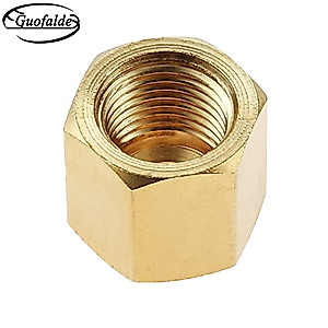 GUOFALDE 39 inch 1/4" Aluminum Tubing Kit, for Gas Water Heater,Furnace Heater, M10x1 Female and Male Nuts, Pilot Burner Tube Pipe Assembly Parts