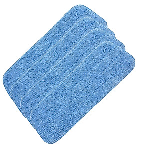 JDWG 4 Pack Mop Head Replacements Mop Pads Microfiber Cleaning Pads for Most Spray Mops and Reveal Mops, Wet & Dry Home & Commercial Cleaning. (Blue)