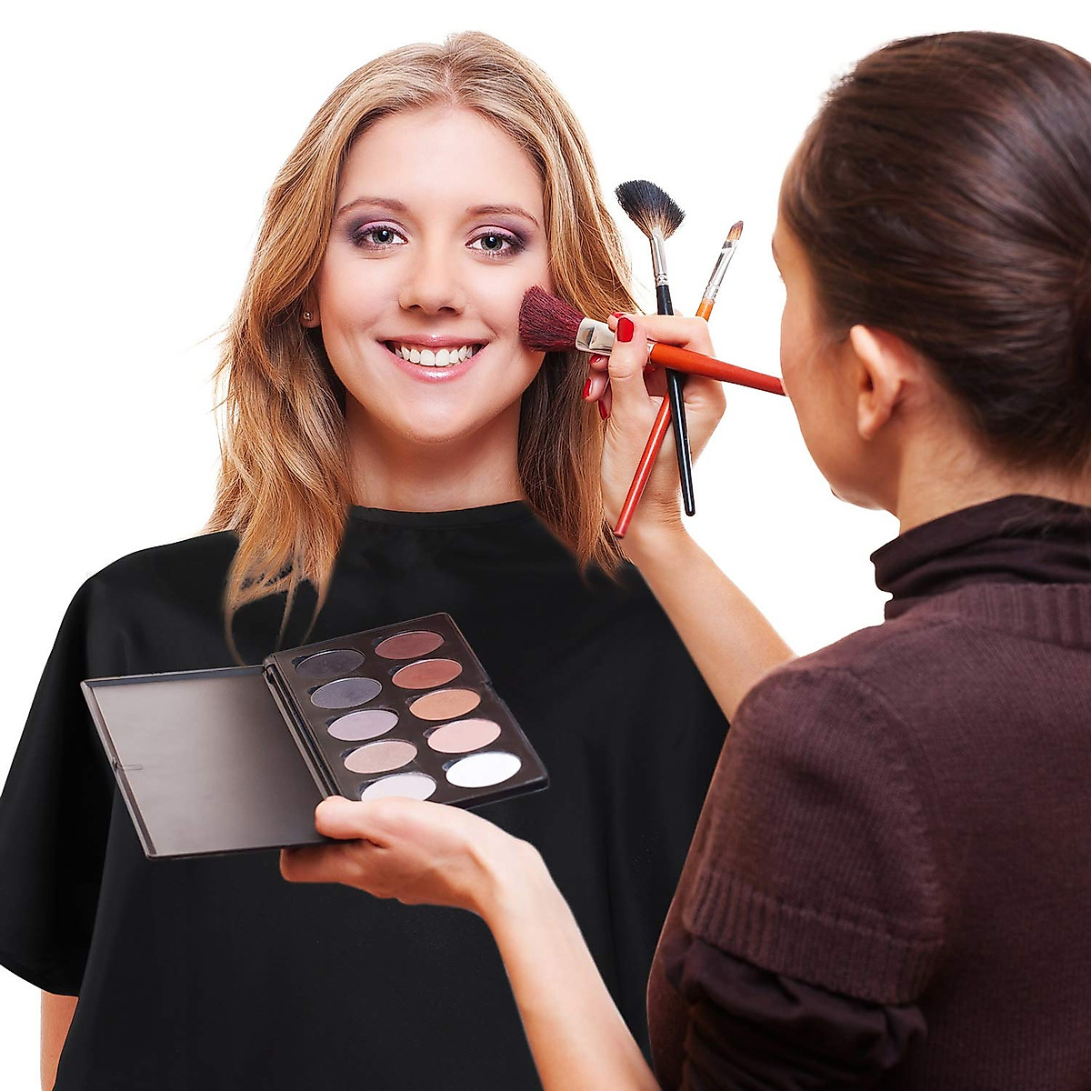 2 Pcs Makeup Cape Makeup Bib Smock Waterproof Beauty Salon Barber Bib Dye Cape Styling Shampoo for Hairdresser Artist Clients