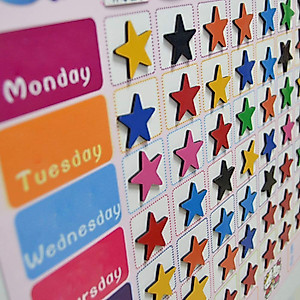 Refrigerator Magnets 35-Pack Star Fridge Magnets Cute Colorful Functional Magnets for Office, Kitchen, Refrigerator, Whiteboard Magnet Set