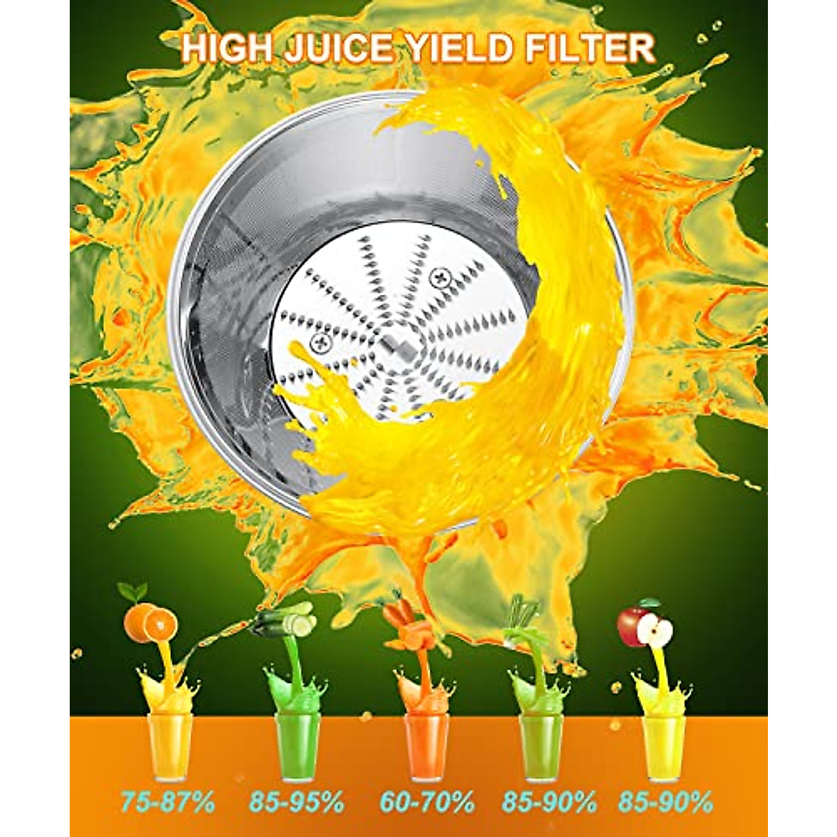 Juicer machine, 600w Juicer with Wide Chute for the Whole Fruit, Juicer Extractor 2 Speed Setting Easy to Clean Anti-Drip Function Centrifugal Juicer BPA Free