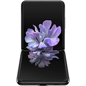 SAMSUNG Galaxy Z Flip F700U | 256GB Storage | Folding Glass Technology | AT&T Locked | Mirror Black - (Renewed)