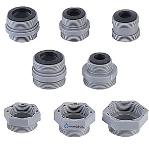WINGSOL WINGSOL Faucet Adapter Kits for Kitchen Bathroom Faucet Male Female Faucet Mount Filter Garden Hose Bathtub Aerator Diverter Water Filter Accessories 8PCS