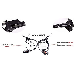 JGbike Shimano MT200 MTB Hydraulic Disc Brake Set for Mountain Bike Bicycle MTB XC Trail, e-Bike, Fat Bike, The Best Upgrade kit for Mechanical Disc Brake