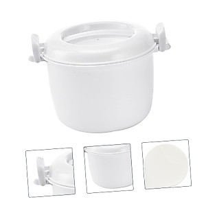 RORPOIR Rice Cooker Rice Maker for Microwave Food Storage Bowl Microwave Bowl with Lid Microwave Rice Pots Microwave Rice Cooking Microwave Steamer Basket Travel Pasta Insulation Plastic