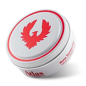 Atlas Matte Texture Clay 2.4 Ounce is a No Shine, Ultra Lightweight, Medium to Firm Hold, Thickening, Texturizing, Separating, Hair Styling and Grooming Product for Men and Women