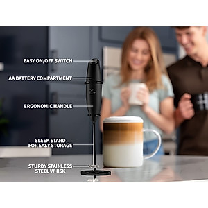 Zulay Kitchen Magia Manual Espresso Machine with Grinder and Extra Large 2L Removable Water Tank and Milk Frother with Stand