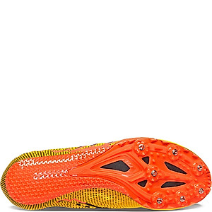 Saucony Women's Spitfire 5 Running Shoe, VIZIGOLD/VIZIRED, 10