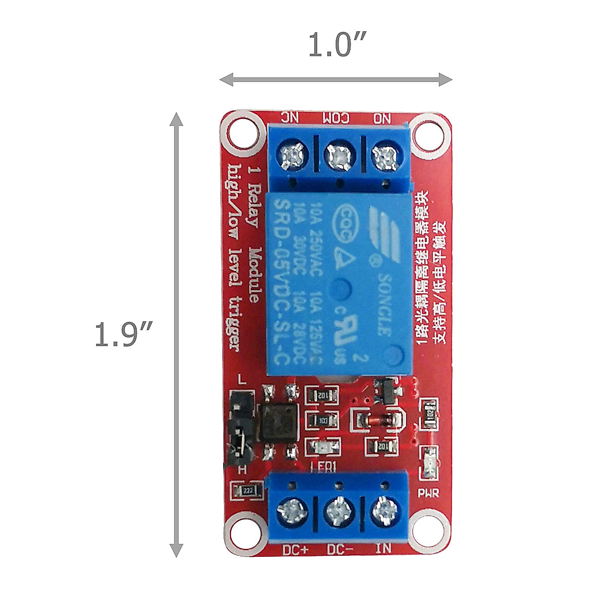 Excelity 5V Relay Module Single Channel DC for DSP AVR PIC ARM DIY Development- 4 Packs
