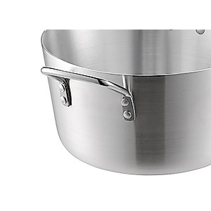 Soro Essentials- 8.5 qt. Medium Weight Aluminum Tapered Sauce Pan 3 mm Thickness- Multipurpose Cooking Sauce Pan for Boiling Soup Sauce Pan Cookware for Home Restaurant Kitchen