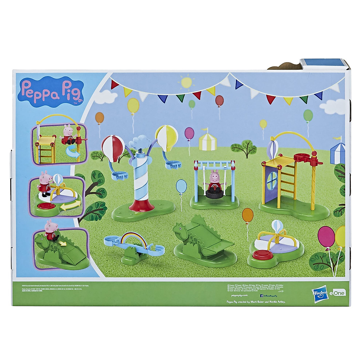 Peppa Pig Peppa’s Adventures Peppa’s Balloon Park Preschool Toy, Playset Perfect for Easter Basket Stuffers, Great Gifts Toys for Kids (Amazon Exclusive)