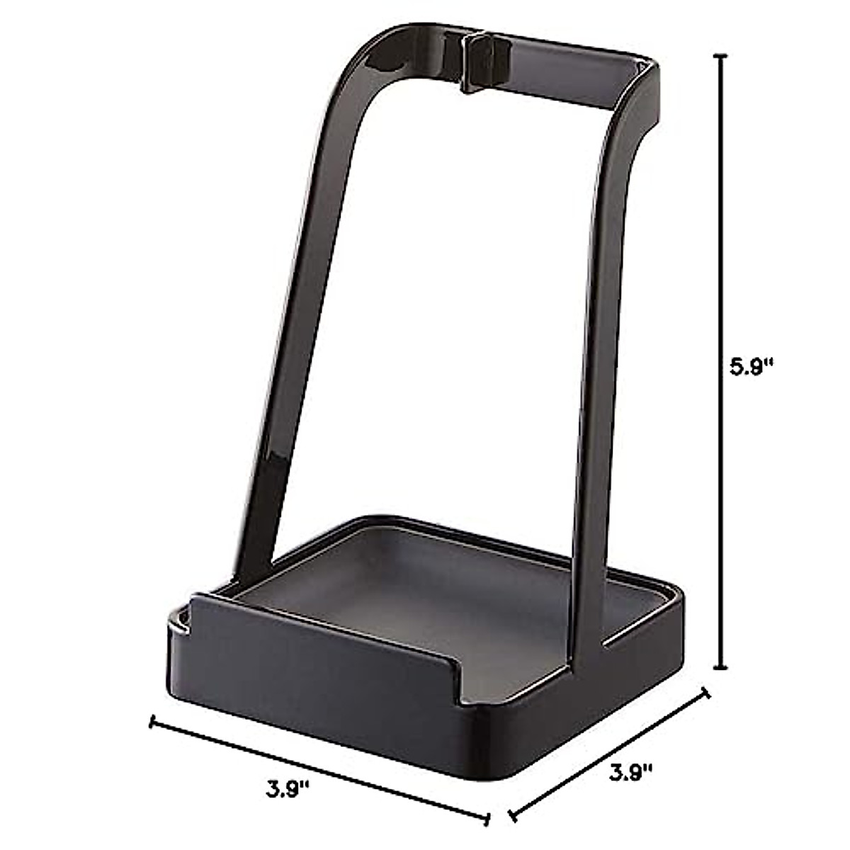 vocheer Pot Lid Holder, Stainless Steel Kitchen Organizer Rack Spoon Rest Rack Holder-Lid Stand for Utensils in Kitchen, Black