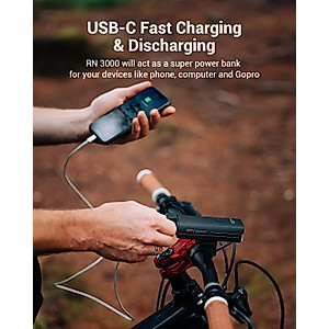 Magicshine RN3000 Bike Front Lights 3000 Lumens USB-C Rechargeable LED Bicycle Front Headlight High Bright 62 Hours,IPX6 Waterproof MTB Headlight