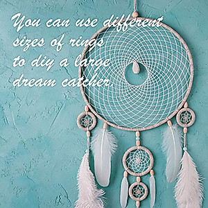 24 Pieces Metal Rings Hoops Metal Dream Catcher Rings Metal Macrame Rings Steel Craft Rings Metal Floral Hoop for Wreaths Macrame Projects(Gold, 3.5/5/ 7.5/10/ 12/16 cm)