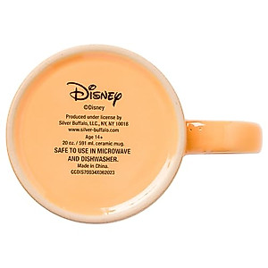 Silver Buffalo Disney Mickey Ghost Shadow V2 Wax Resist Ceramic Mug, 20 ounces