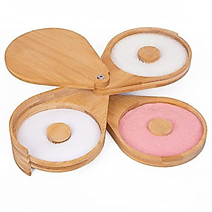 Glolaurge Margarita Salt Rimmer Set, 3-Tier Bamboo Bar Glass Rimmer, Sugar Rimmer for Cocktails