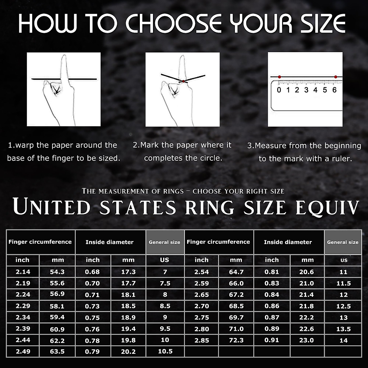 Jstyle Stainless Steel Rings for Men Wedding Ring Cool Simple Band 8 MM 3 Pcs A Set (9.5)