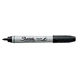 SHARPIE 1810705 Permanent Marker, Brush Tip, Black, Dozen (San1810705)