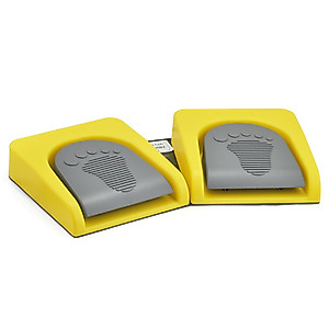 iKKEGOL USB Double 2 Foot Switch Control Pedal Video Game Customized PC Keyboard Multimedia Key Free Drive HID for Push to Talk Yellow