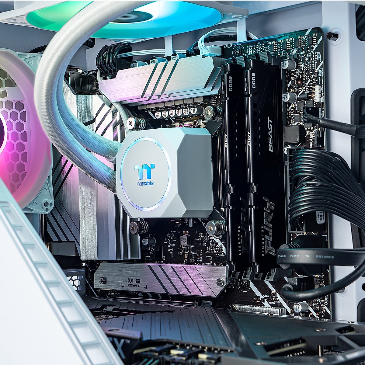 Thermaltake LCGS Avalanche i370 AIO Liquid Cooled CPU Gaming Desktop (Intel® Core™ i7-12700KF, 32GB DDR5 5200Mhz, NVIDIA® GeForce RTX™ 3070, 1TB Gen4 NVMe M.2, WiFi, Win10 Home) D3AV-Z690-370-LCS
