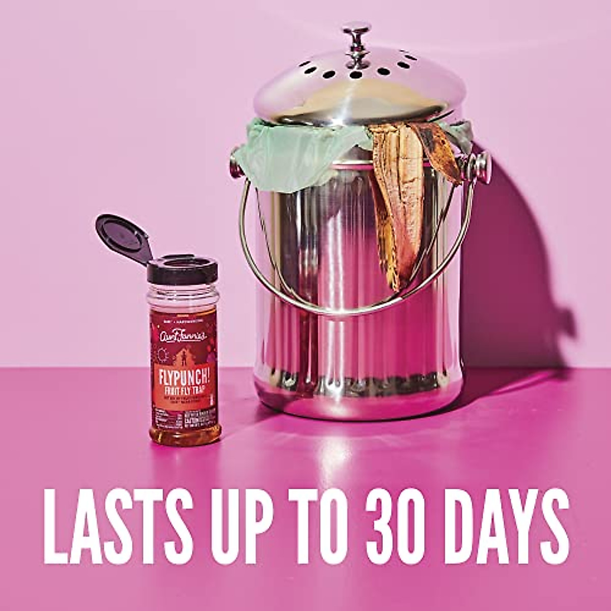 Aunt Fannie’s FlyPunch Fruit Fly Trap (2 Pack): for Indoor and Kitchen Use – Made with Plant Based Ingredients