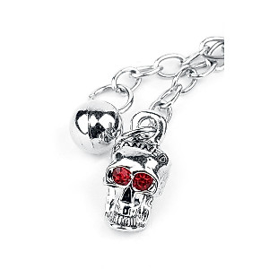 Lost Queen Goth Steampunk Flocked Ribcage Skeleton Cameo Zip Around Wallet