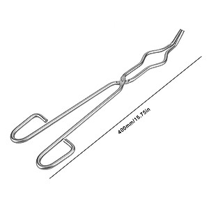Crucible Tongs for Laboratory Stainless Steel Professional Crucible Forceps Clamp Beaker Holder Pliers(400mm)