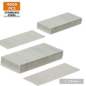 KIMSING 23 Gauge Stainless Steel Micro Pin Nails 9,000 PCS/Box, 1-inch (25mm) Headless Pins Fits Pneumatic Pin Nailer and Air Power Pinner for Furniture (P625SS)