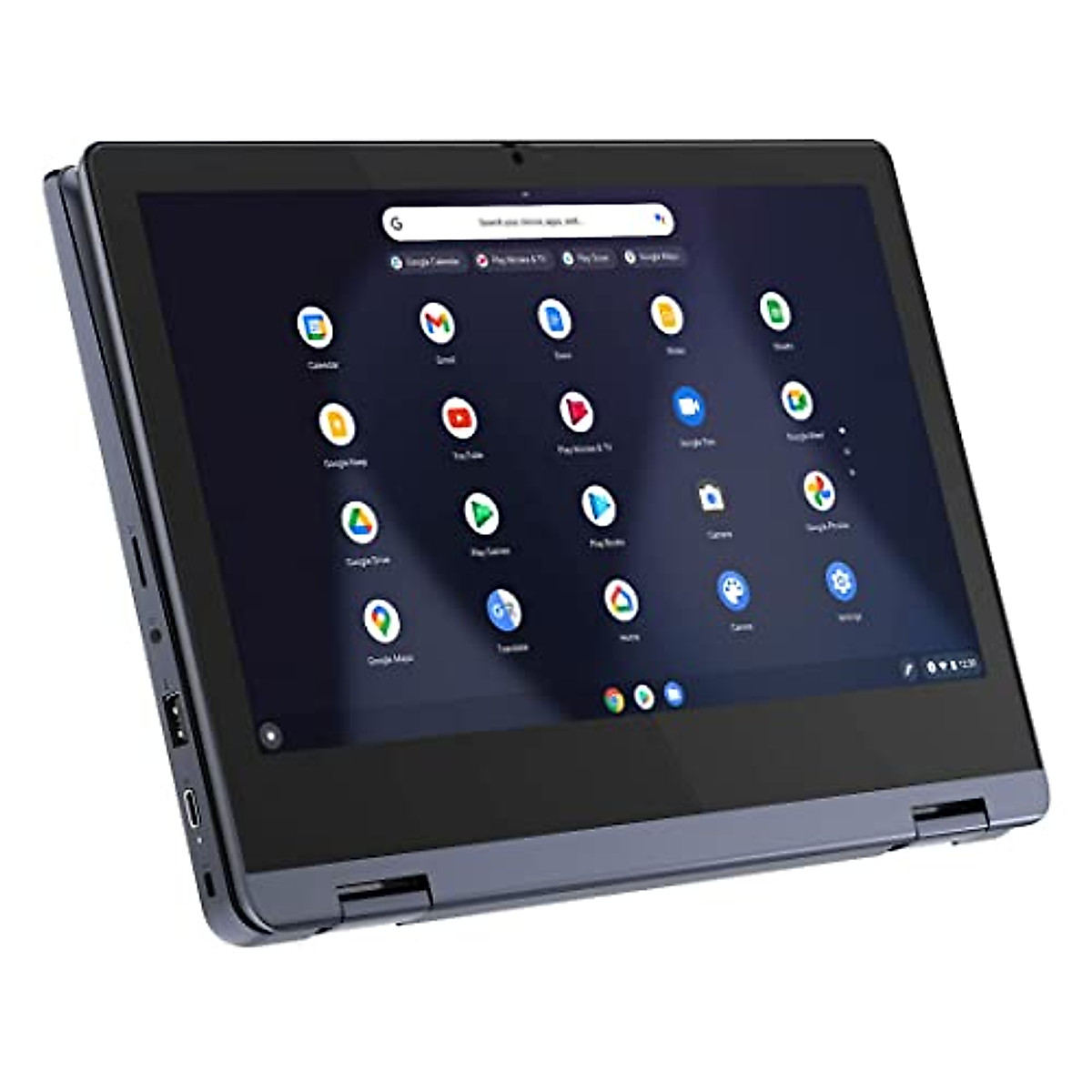 Lenovo 2022 Flex 3 Touchscreen Chromebook, 2-in-1 11.6" HD for Business and Student Laptop, MT8183 CPU, 4GB LPDDR4X, 64GB eMMC, ARM-Based Graphics, Webcam, Abyss Blue, Chrome OS, 128GB USB Card