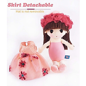 HWD Kawaii Flower Fairy Stuffed Soft Plush Toy Doll Girls Gift, 18 Inch (Pink)